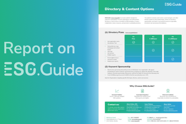 ESG.Guide Directory & Content Options | Report on ESG.GuideESG.Guide